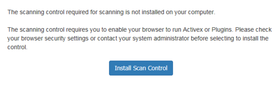 Install Scan Control
